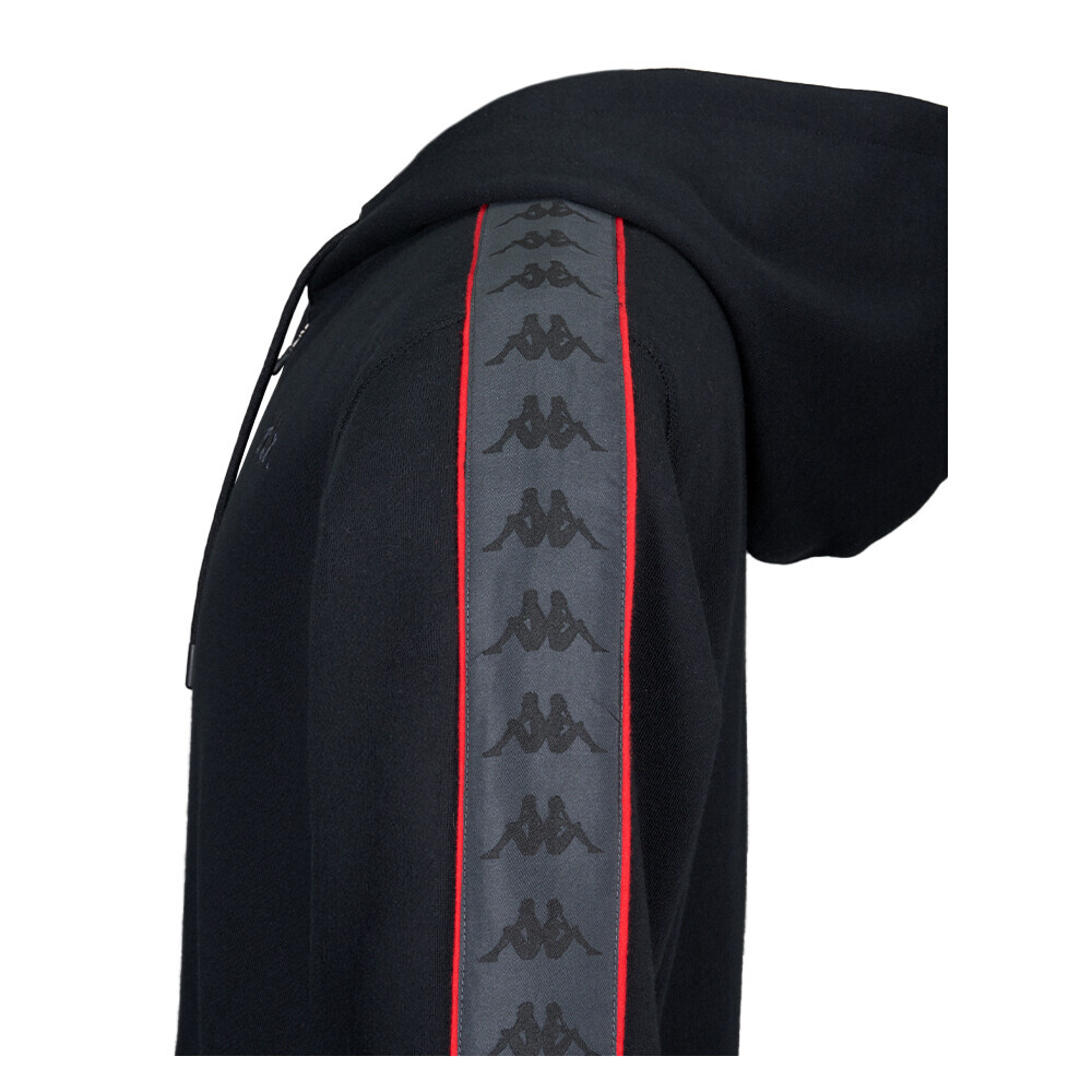 Polerón Kappa Men Full Zipper Black Banda Logo Black – Kappa Chile