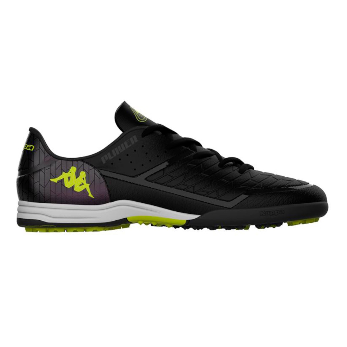 Zapatilla Fútbol Kid Kombat Player Base Black Neon Yellow Turf Ground ...