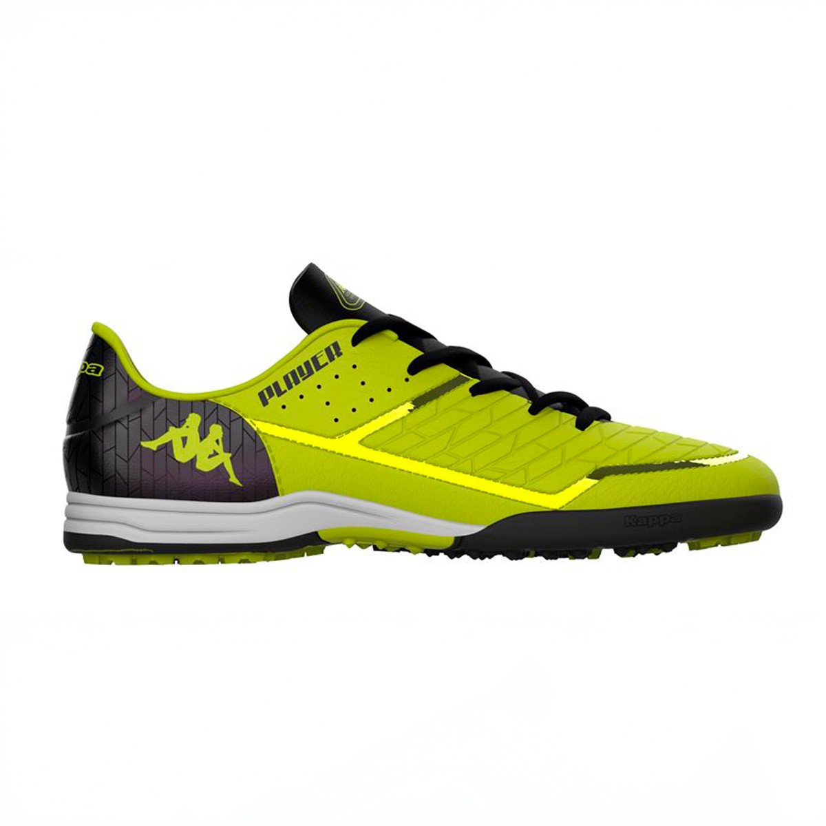 Zapatilla Fútbol Kid Kombat Player Neon Yellow Black Turf Ground ...